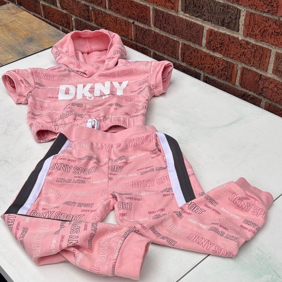 Dkny | Bottoms | Dkny Kids Pink Logo Jogger Set | Poshmark